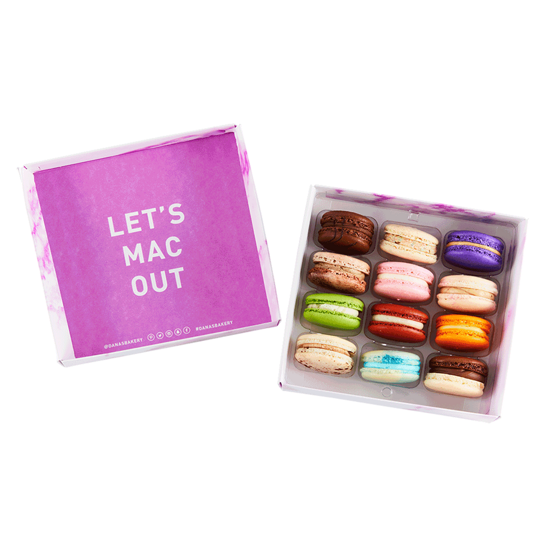 12 Macaron Variety Pack in Marble Gift Box | Dana's Bakery